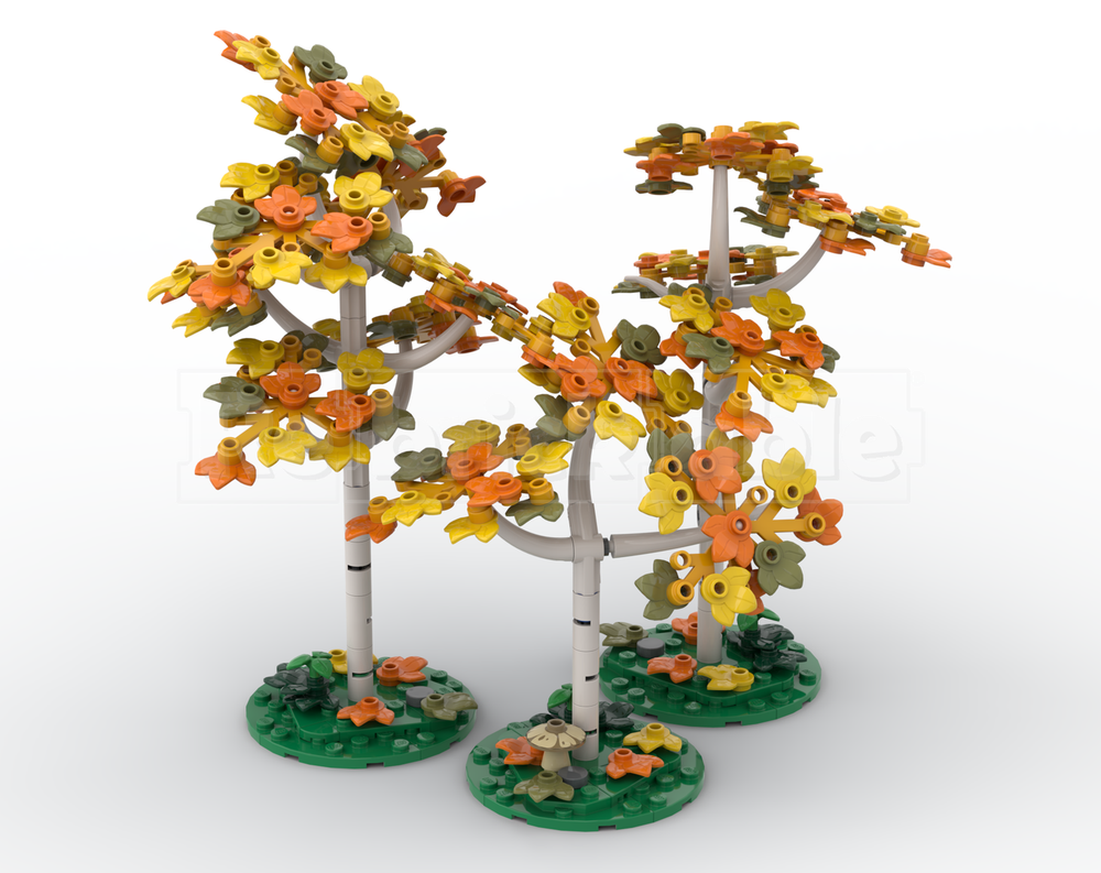 LEGO MOC Plants and Trees Collection: Yellow Birch Trees by Brickjester ...