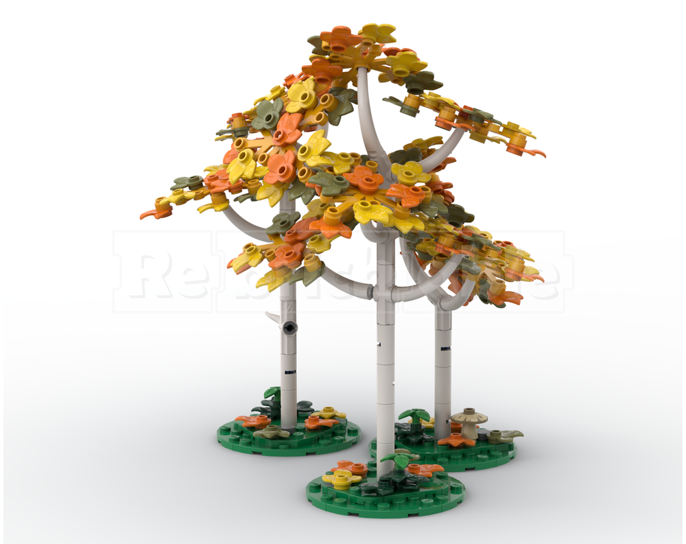 LEGO MOC Plants and Trees Collection: Yellow Birch Trees by Brickjester ...