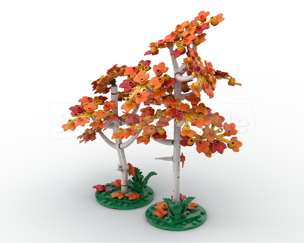 LEGO MOC Plants and Trees Collection: Red Birch Trees by Brickjester ...