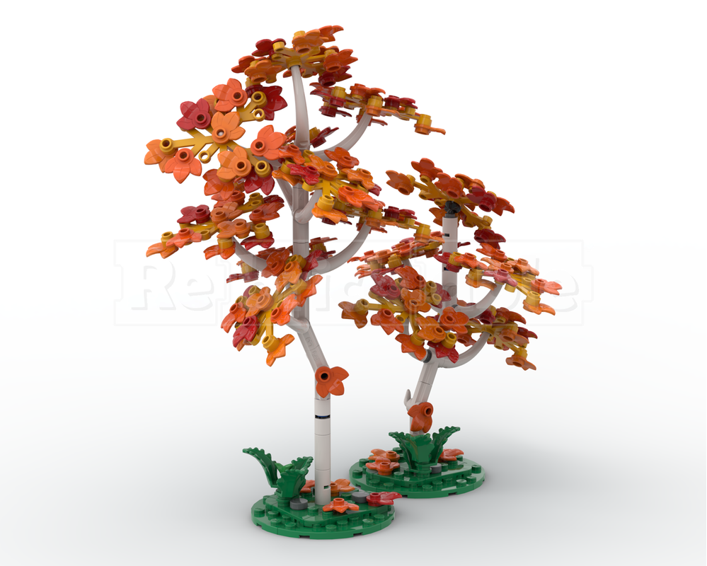 LEGO MOC-208237 Plants and Trees Collection: Red Birch Trees by ...