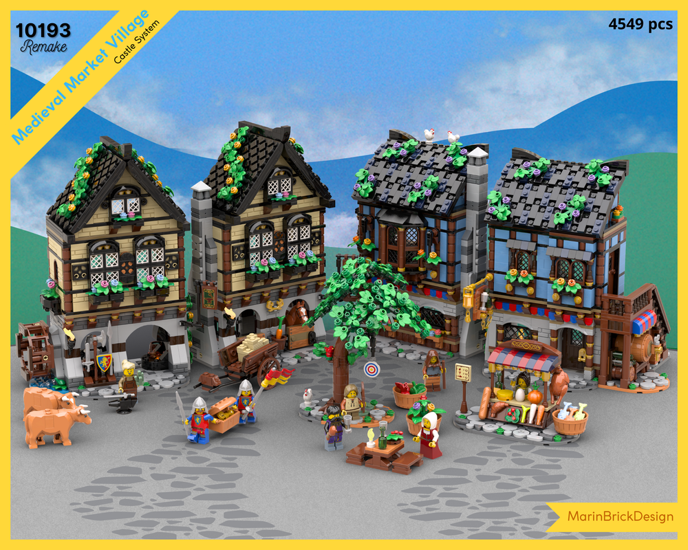 LEGO MOC LEGO 10193 Medieval Market Village Remake MOC Instructions by marinbrickdesign ...