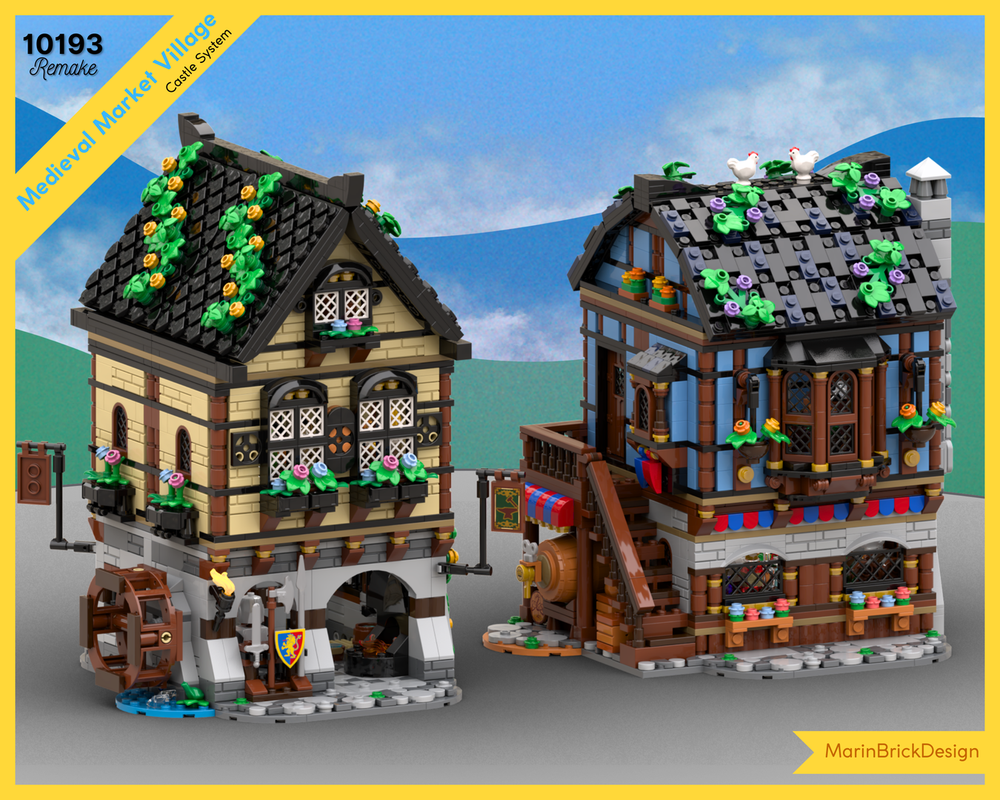 LEGO MOC LEGO 10193 Medieval Market Village Remake MOC Instructions by marinbrickdesign ...