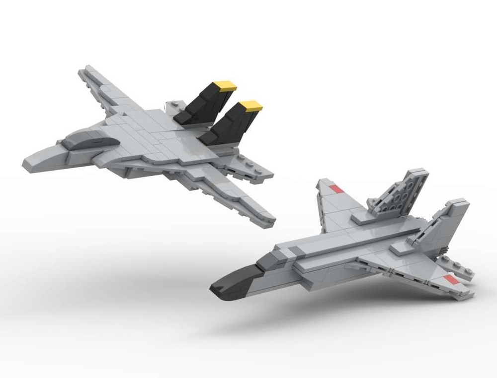 LEGO MOC F-14 and Mig-31 (1/110 scale) by Vincent W | Rebrickable ...