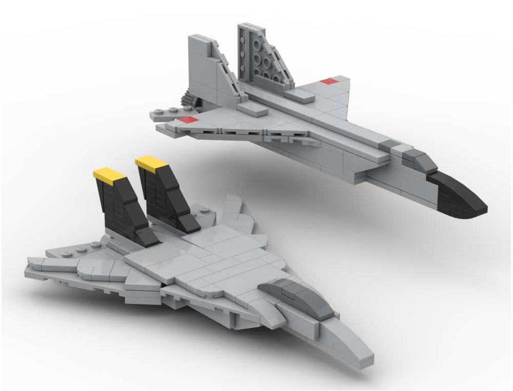 LEGO MOC F-14 and Mig-31 (1/110 scale) by Vincent W | Rebrickable ...