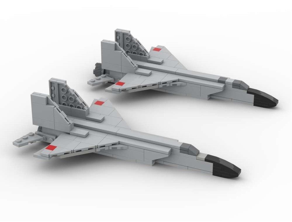 LEGO MOC F-14 and Mig-31 (1/110 scale) by Vincent W | Rebrickable ...