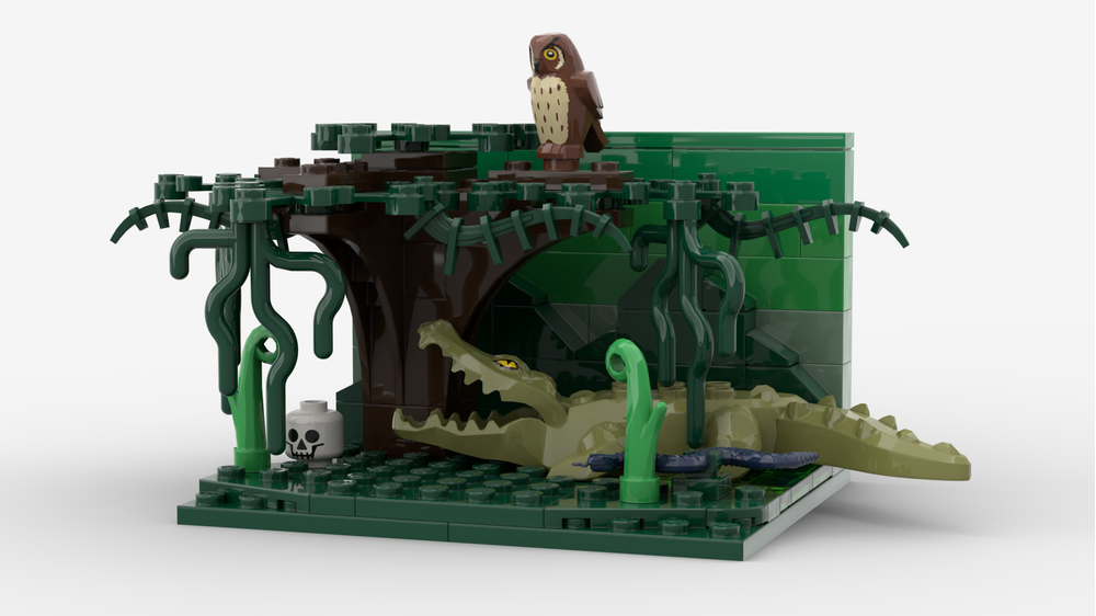 LEGO MOC Lost: A Swamp Diorama by jlherbst77 | Rebrickable - Build with ...