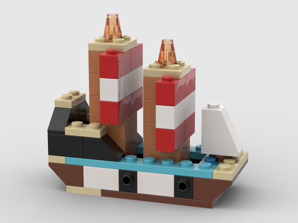 LEGO MOC 10698 - Pirate Ship by ChiLegGodt | Rebrickable - Build with LEGO