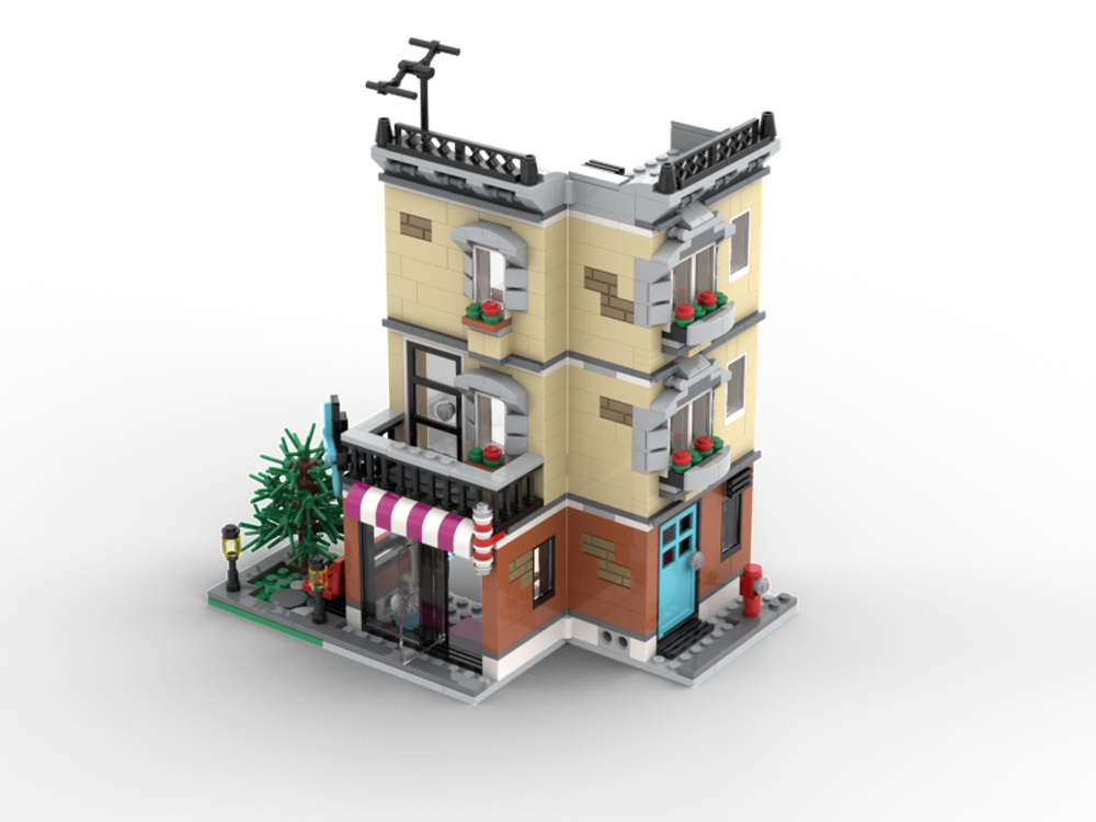LEGO MOC Barber Shop next to Burger Shop by fuesioterrapoit ...