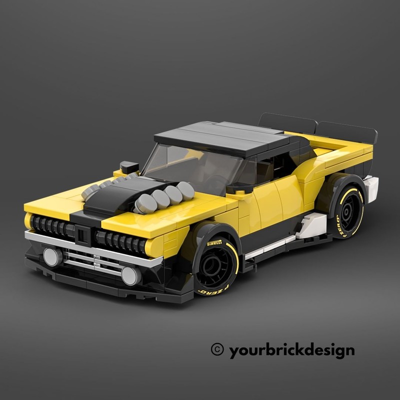 LEGO MOC Ford Mercury Cougar Wide Body by yourbrickdesign | Rebrickable ...