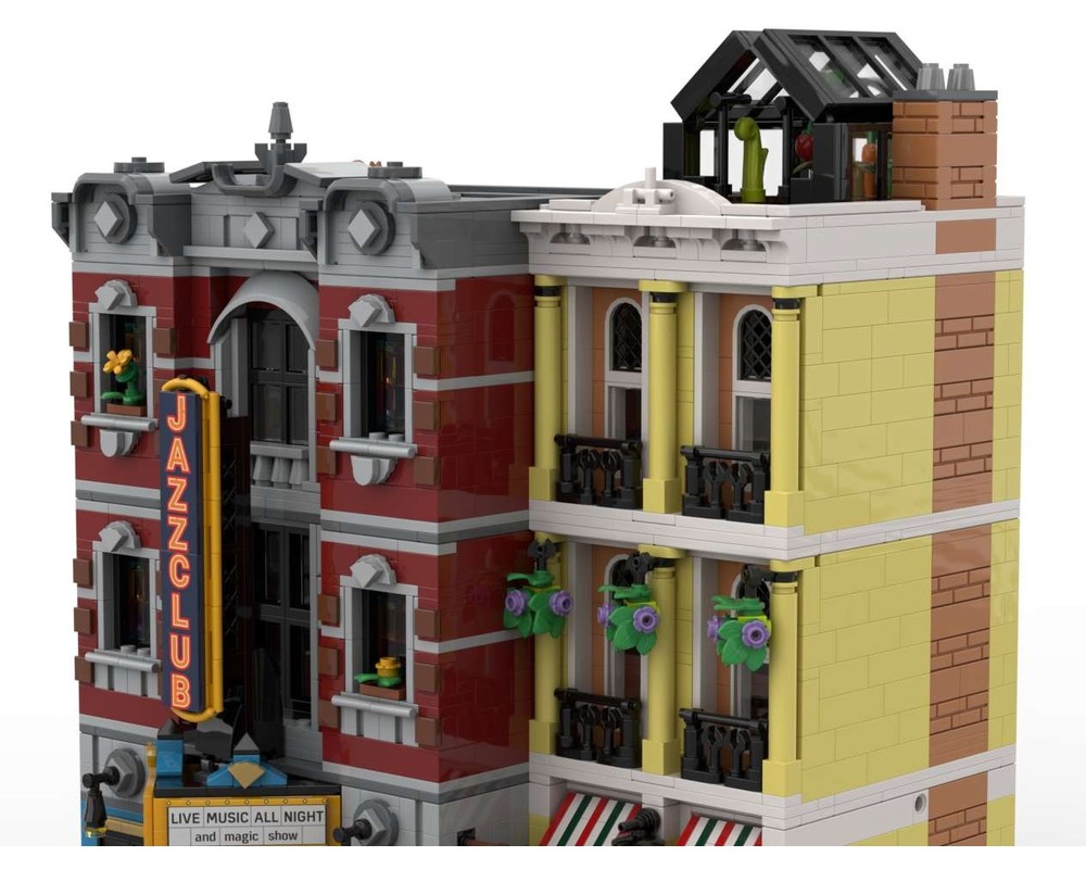 Lego Moc Jazz Club Pizzeria Floor 3 By Howdismal Rebrickable Build