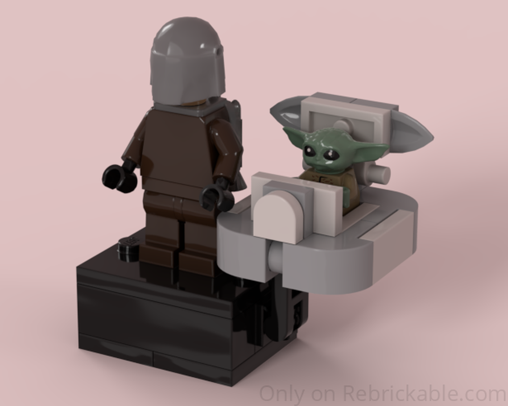 LEGO MOC Grogu hover pram with minifigure stand by Alt-Build-Kenobi ...
