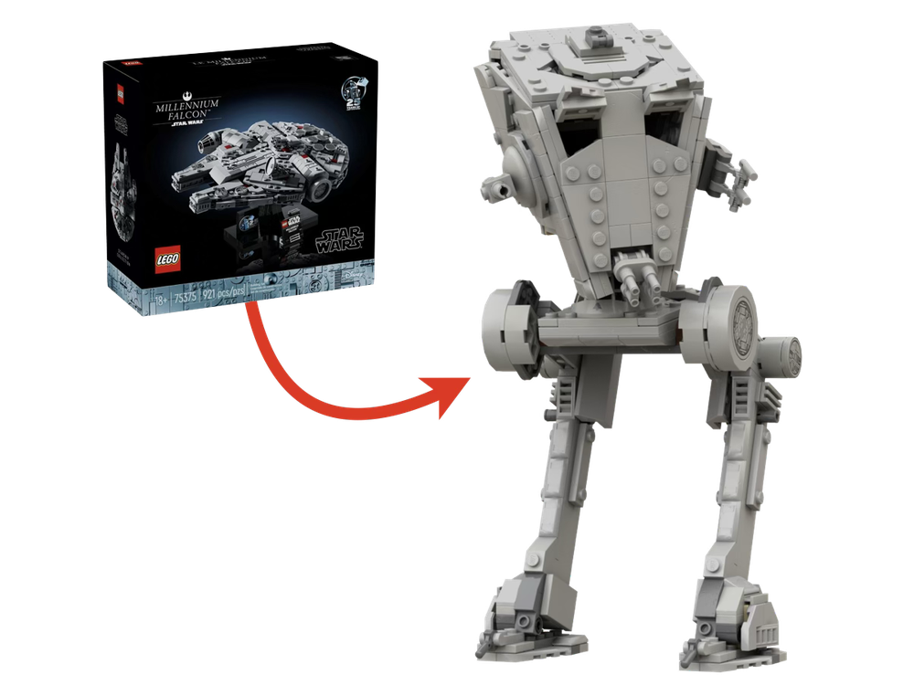 LEGO MOC-208579 AT-ST mini-fig scale (alternate of 75375) by zeegiraf ...