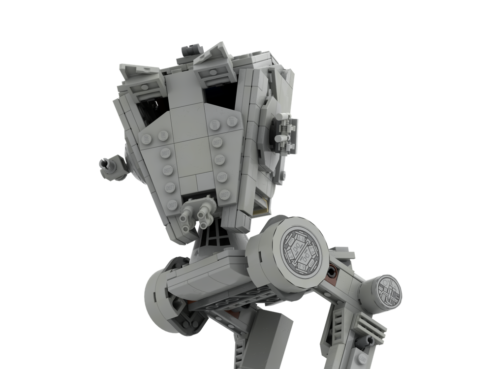 LEGO MOC-208579 AT-ST mini-fig scale (alternate of 75375) by zeegiraf ...
