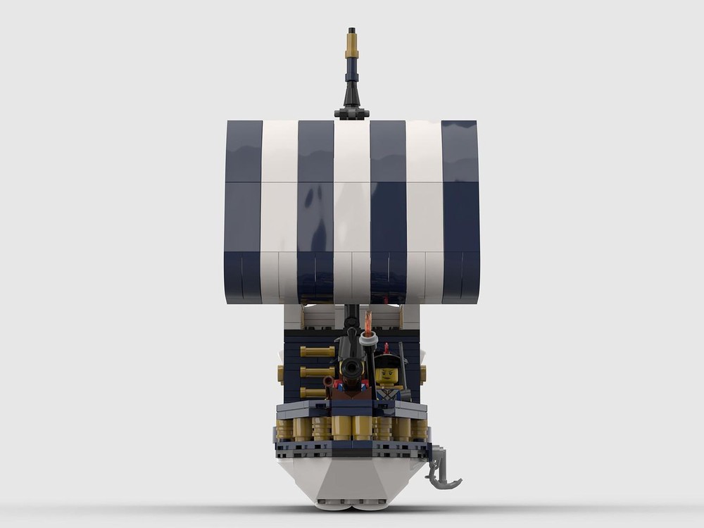 Lego Moc Blue Imperial Sailboat By Lacike82 Rebrickable Build With Lego