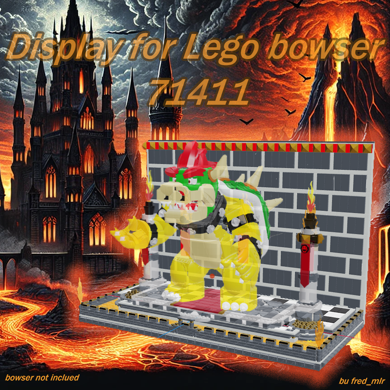 LEGO MOC-208634 Epic Display Stand and Background for LEGO Bowser (set ...