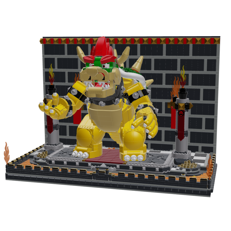 LEGO MOC-208634 Epic Display Stand and Background for LEGO Bowser (set ...