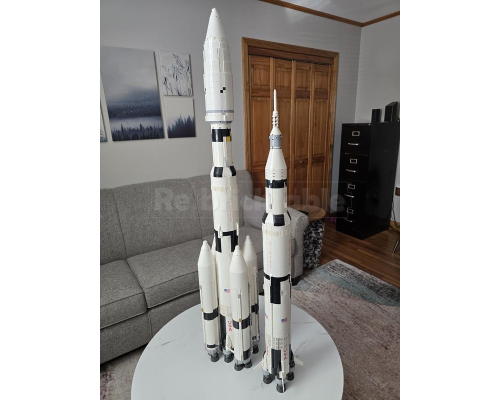 LEGO MOC-208704 Saturn V MLV-25L Three Stage by SkylabBricks ...