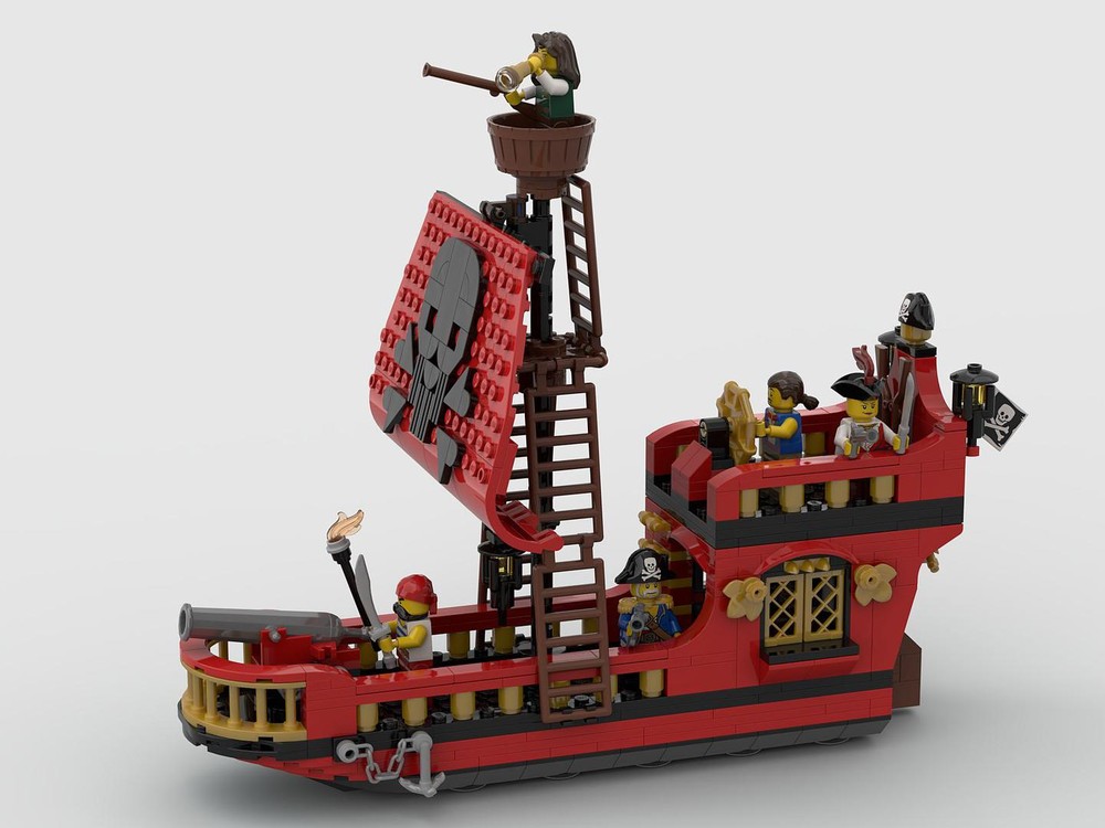 LEGO MOC The red sailboat of the skull pirates. by Lacike82 ...