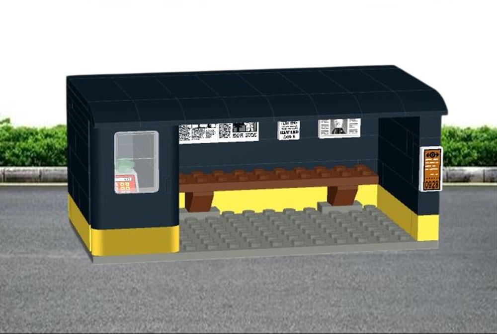 LEGO MOC Bus stop by Sanchester78 | Rebrickable - Build with LEGO