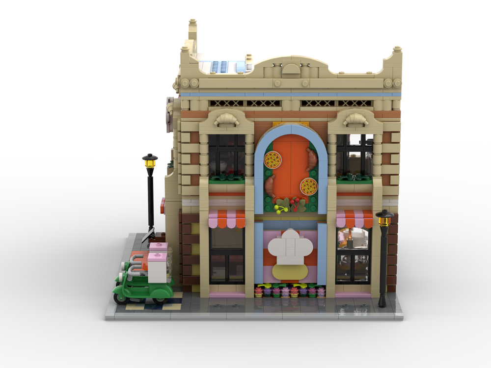LEGO MOC Restaurant and Cooking School Corner Modular by Noobricks ...