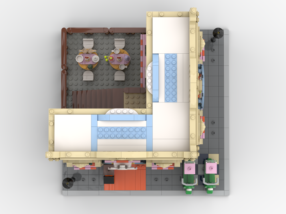 LEGO MOC Restaurant and Cooking School Corner Modular by Noobricks ...