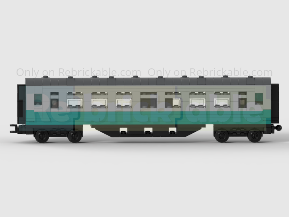 LEGO MOC 4-Wide BR MK1 Corridor Carriage In British Rail Blue Livery by ...