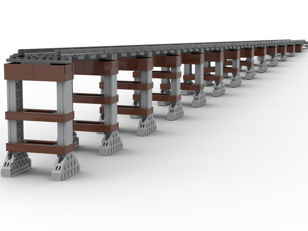 LEGO MOC Train tracks pillars for slope by Ptchnk | Rebrickable - Build ...