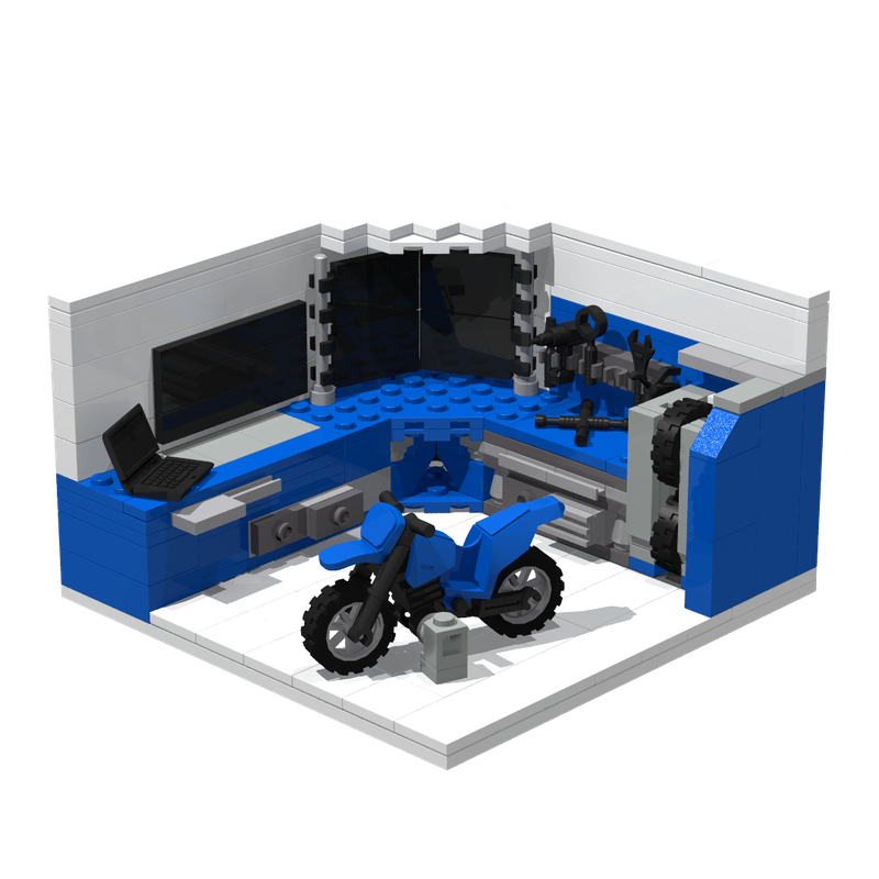LEGO MOC Motocross Garage by Bricksideas | Rebrickable - Build with LEGO