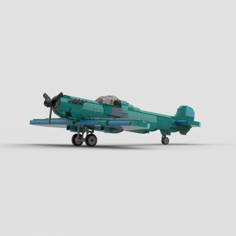 LEGO MOC Blue Supermarine Spitfire, WW2 by Pakaru.builds | Rebrickable ...