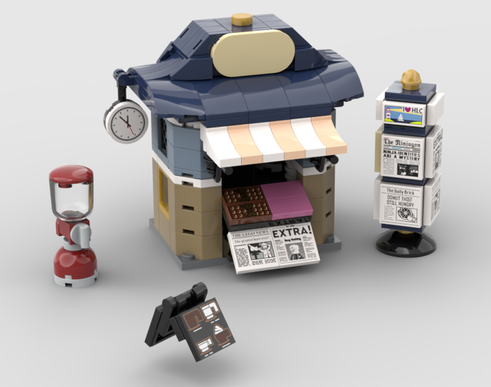 LEGO MOC Corner Kiosk Coffee by cehbricks | Rebrickable - Build with LEGO