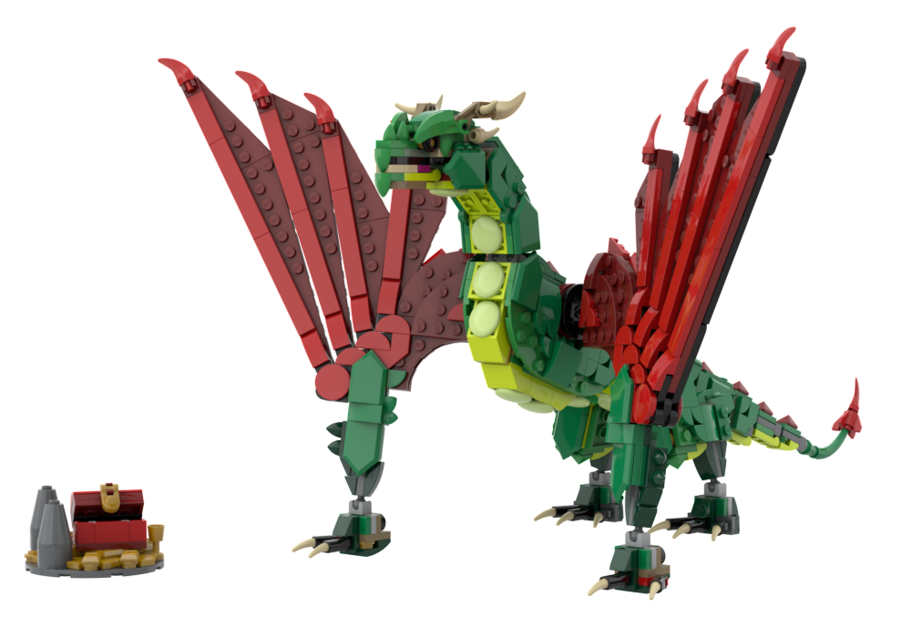 LEGO MOC 31161 Wyvern (4-limbed) Dragon by OrchardBuilds | Rebrickable ...