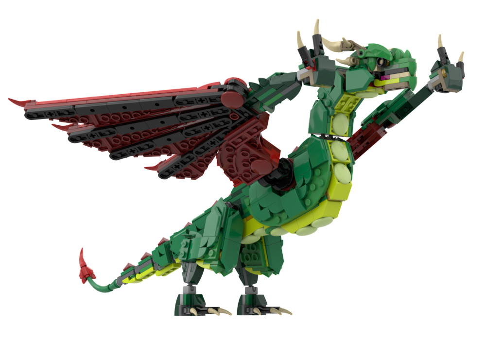 Lego Moc 31161 Wyvern 4 Limbed Dragon By Orchardbuilds Rebrickable