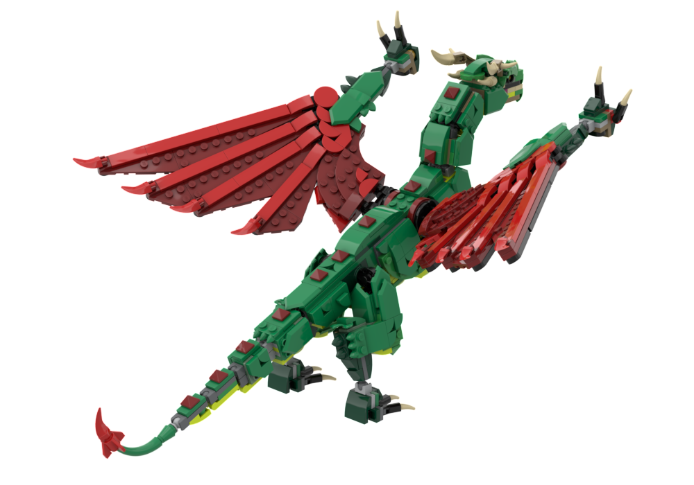 Lego Moc 31161 Wyvern 4 Limbed Dragon By Orchardbuilds Rebrickable