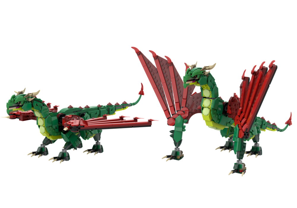 Lego Moc 31161 Wyvern 4 Limbed Dragon By Orchardbuilds Rebrickable