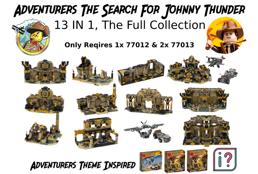 LEGO MOC Adventurers The Search For Johnny Thunder 13 IN 1, The Full ...