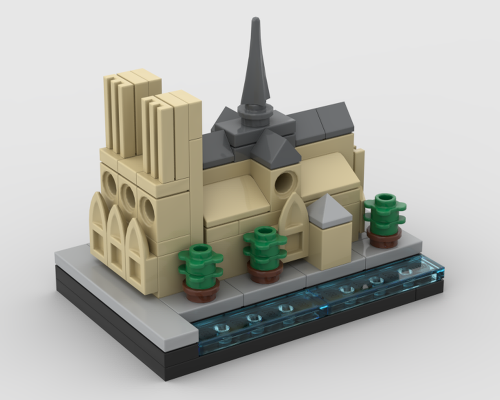 LEGO MOC Mini Notre Dame 2.0 by tcdamen | Rebrickable - Build with LEGO