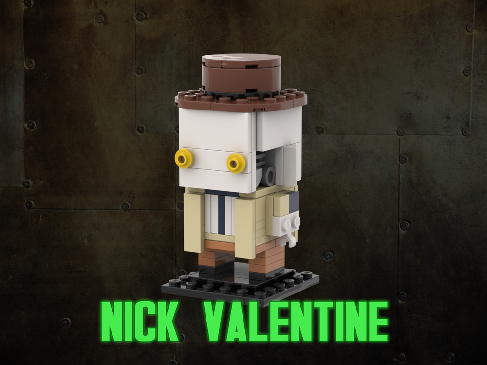 LEGO MOC Nick Valentine Brickheadz | Fallout 4 by obiblock ...