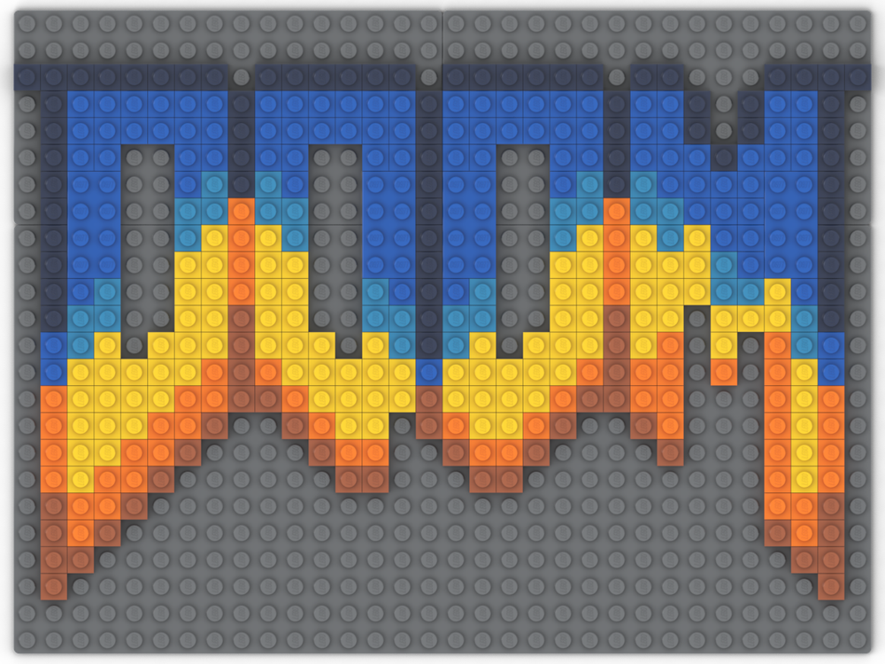 LEGO MOC DooM Pixel Logo Mosaic 32x24 by ElCapybara | Rebrickable ...