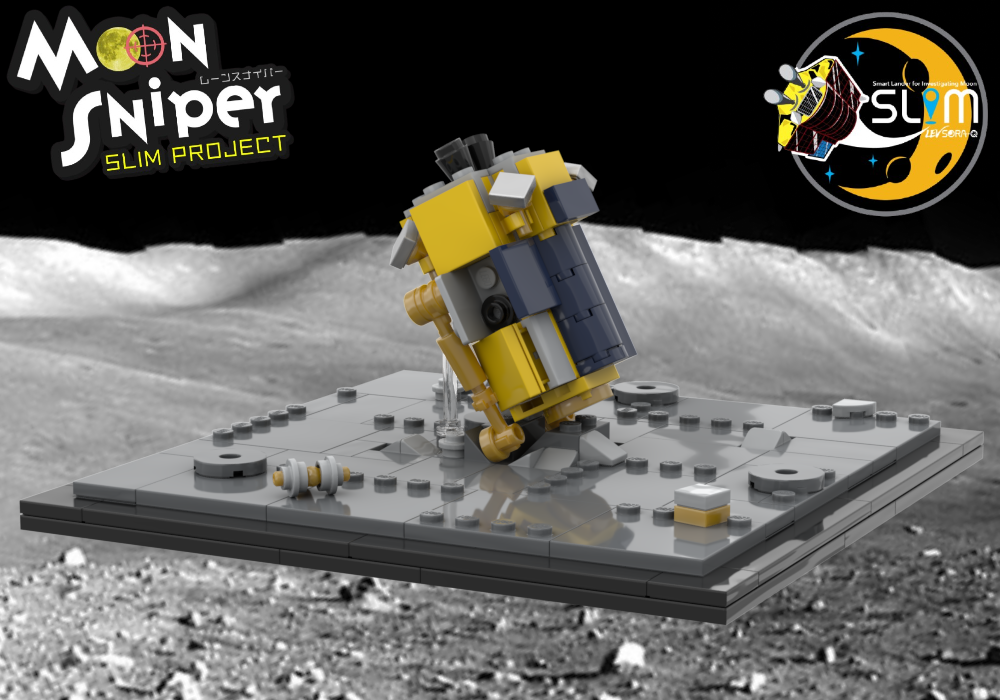 LEGO MOC SLIM "Moon Sniper" Lunar Lander with LEV-1 and LEV-2 (Sora-Q ...
