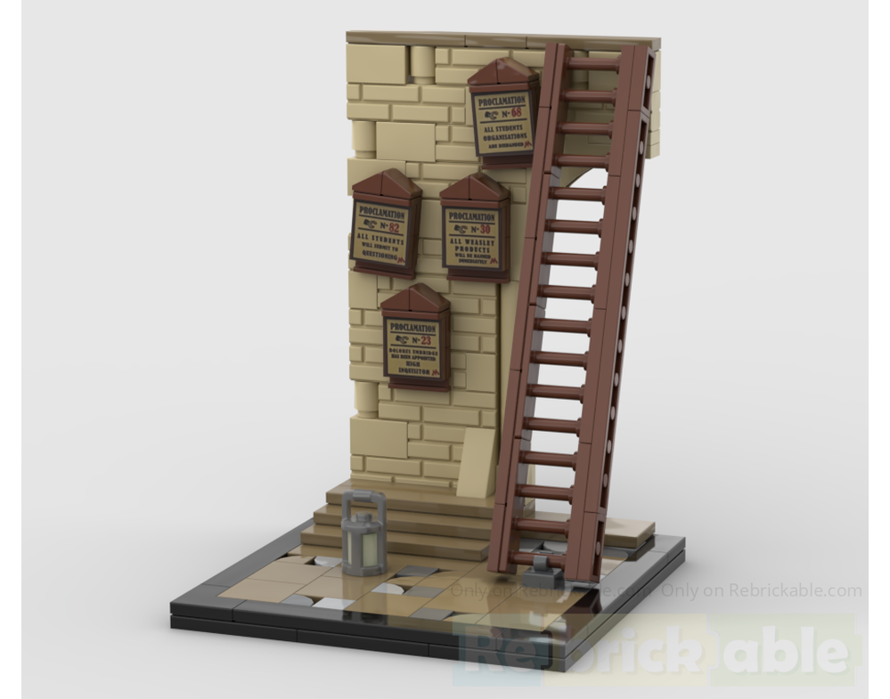LEGO MOC Argus Filch Proclamation wall mini dioramma by DonLeenders ...