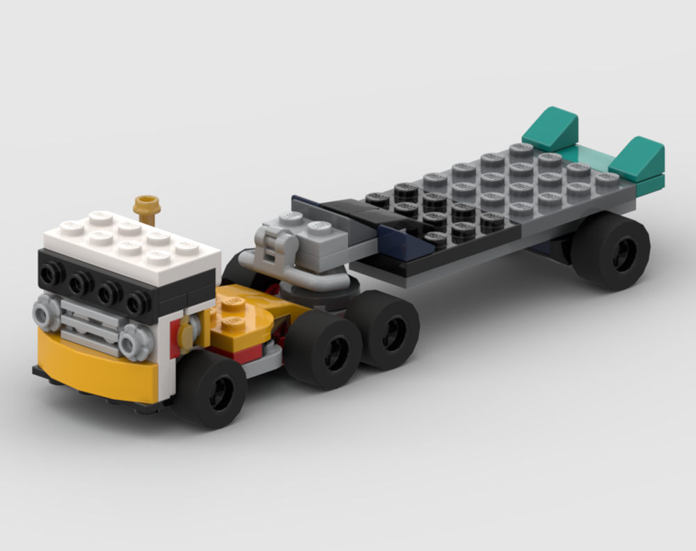 LEGO MOC Tractor Trailer (60400 alt) by DRT16 | Rebrickable - Build ...