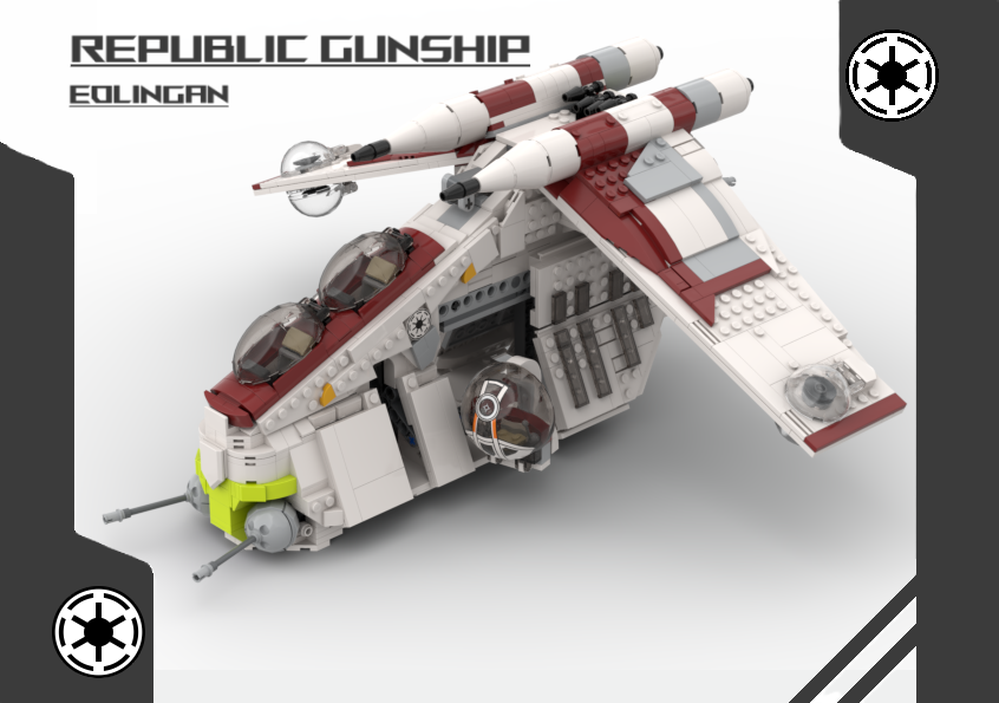 LEGO MOC Republic Gunship LAAT by Eolingan | Rebrickable - Build with LEGO