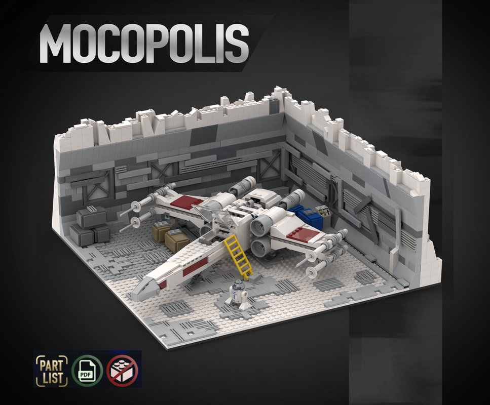 LEGO MOC Echo Base p.1: Parking lot for the X-type fighter. by MOCOPOLIS | Rebrickable - Build ...
