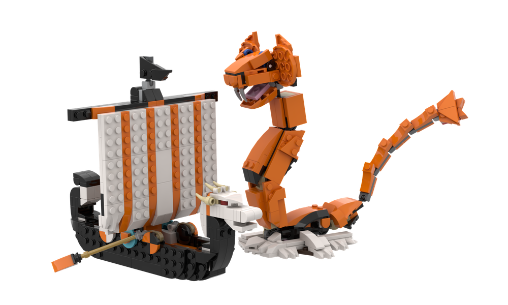 LEGO MOC Viking Ship and Sea Serpent by Jappelsap98 | Rebrickable ...