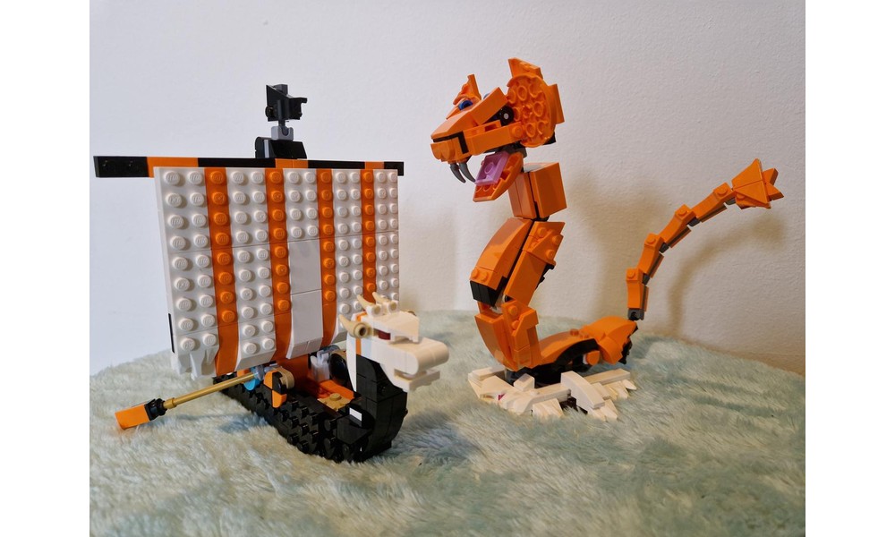 LEGO MOC Viking Ship and Sea Serpent by Jappelsap98 | Rebrickable ...