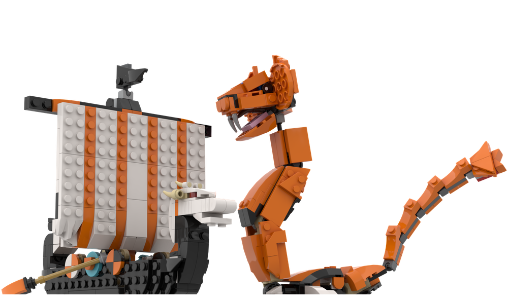LEGO MOC Viking Ship and Sea Serpent by Jappelsap98 | Rebrickable ...