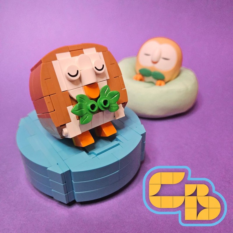 LEGO MOC Rowlet Asleep by curiositybricks | Rebrickable - Build with LEGO