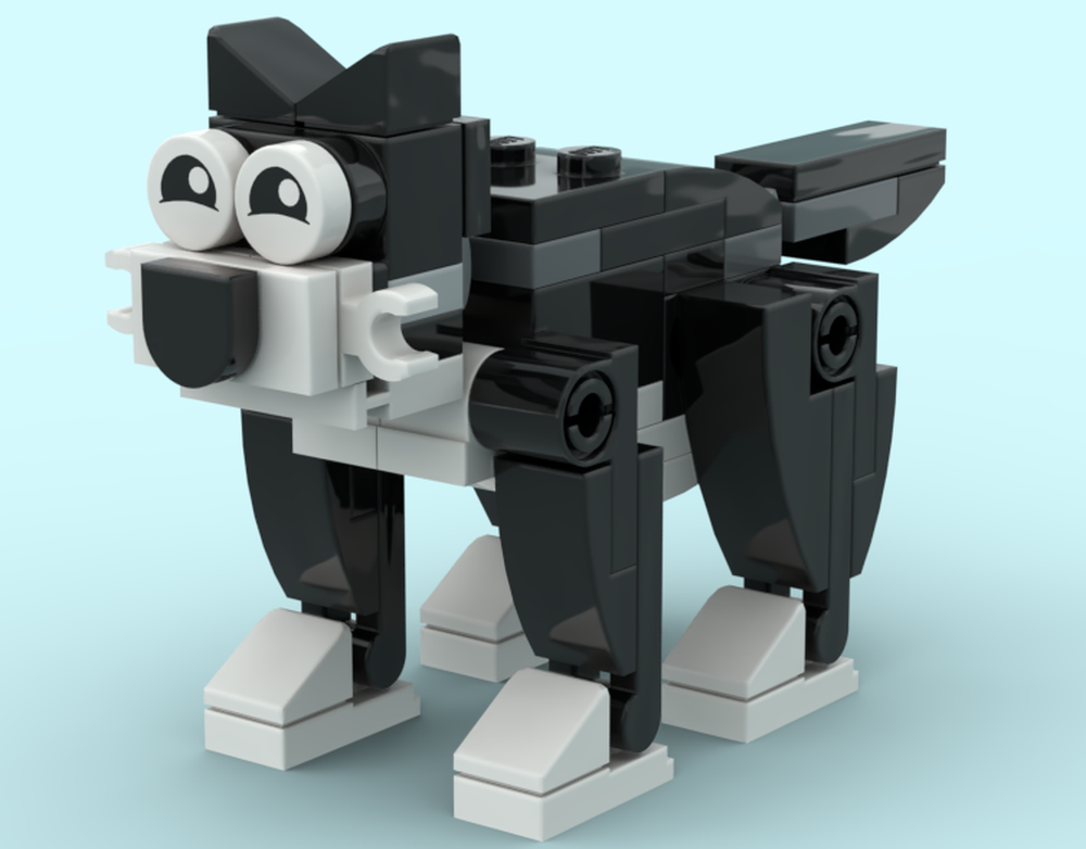 Lego Moc Tuxedo Cat By Mojave Ghoul Rebrickable Build With Lego