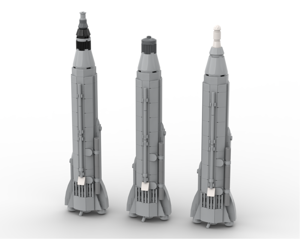 LEGO MOC Early Atlas prototypes and missiles (1:110 scale) by saxus ...