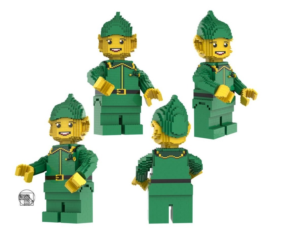 LEGO MOC Maxi figure Elf with mail horn by Bricksculpture.net ...
